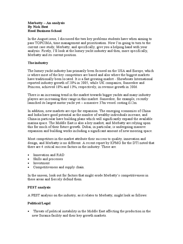 TopCIMA Merbatty - Nick Best | PDF | Competitiveness | Innovation