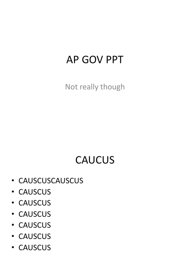 AP Gov Caucus Overview | PDF
