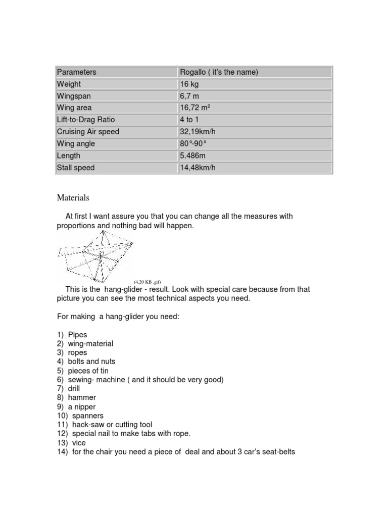A Comprehensive Guide to Building Your Own Hang Glider: Detailed ...