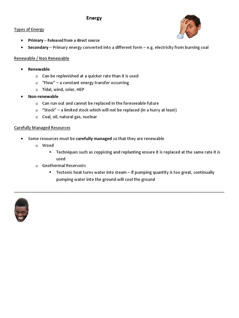 A Level Geography Energy Revision | PDF | Biofuel | Wind Power