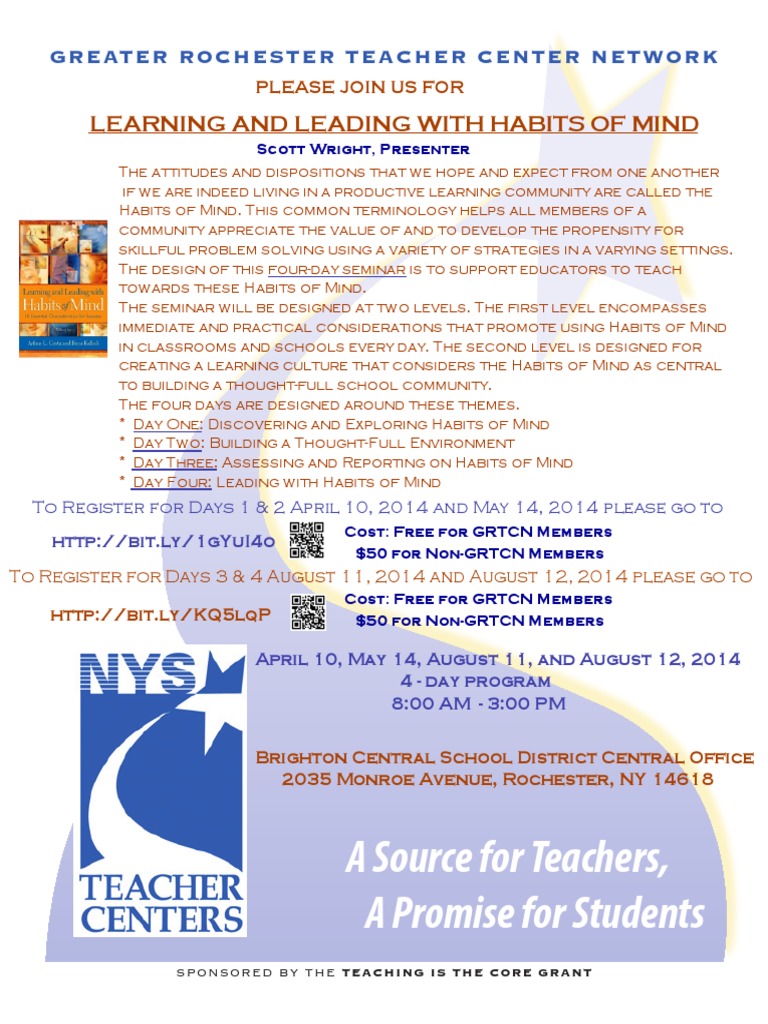 Habits of Mind | PDF | Rochester | Learning