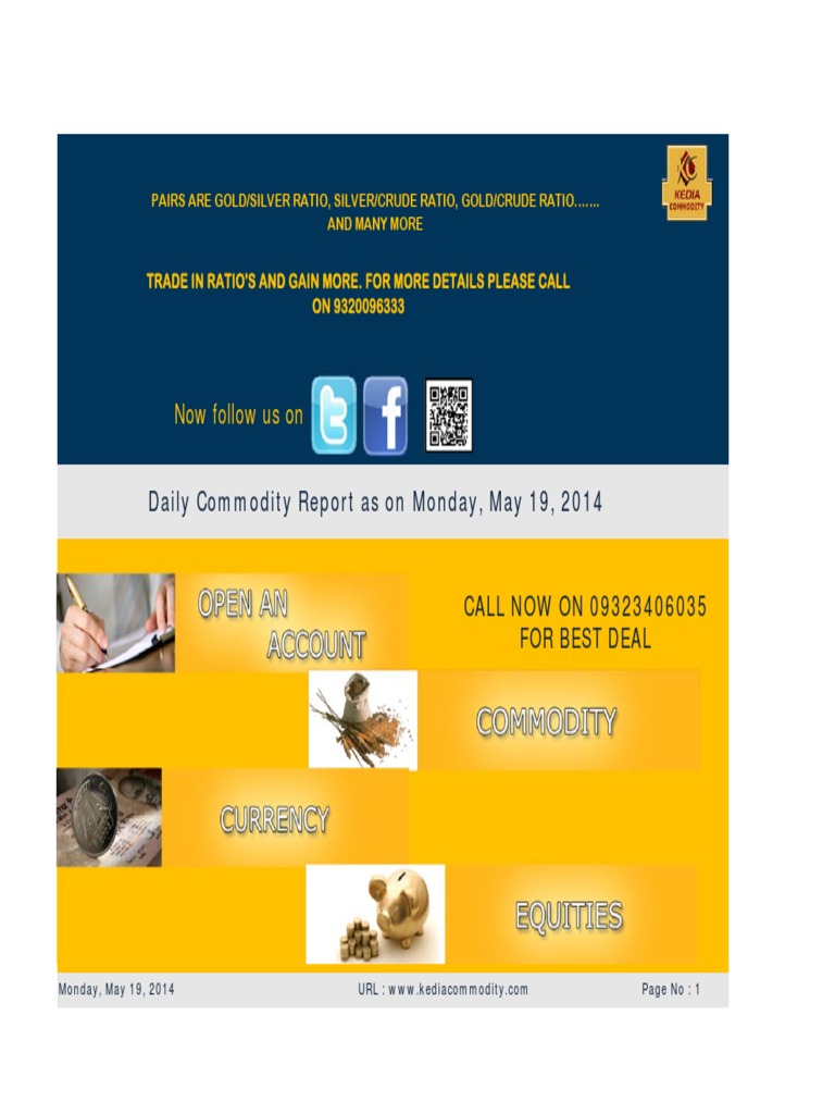 1400481260kedia Daily Commodity Report As On 19052014 | PDF