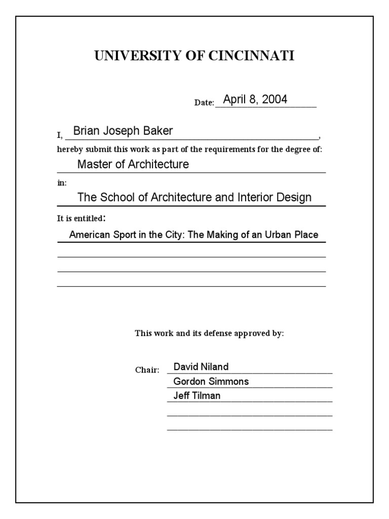 Baker Brian J | PDF | Stadium | Baseball Park