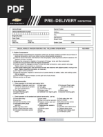 Comprehensive Car PDI Checklist | PDF | Vehicles | Manual Transmission