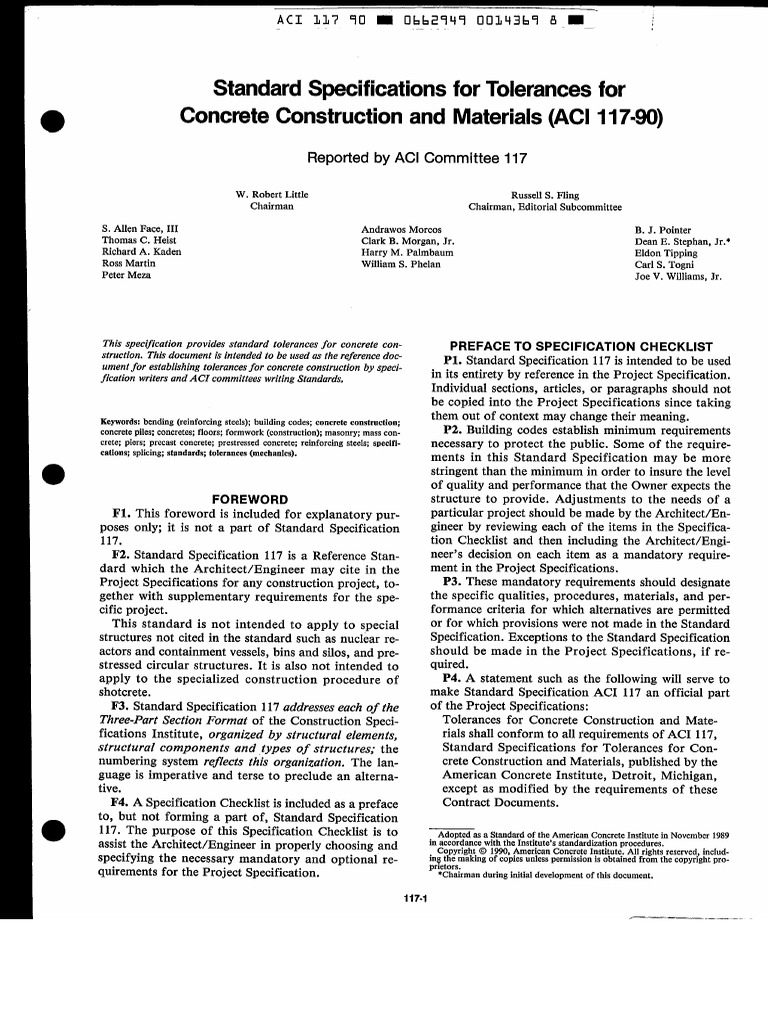 Norma ACI 117 | PDF