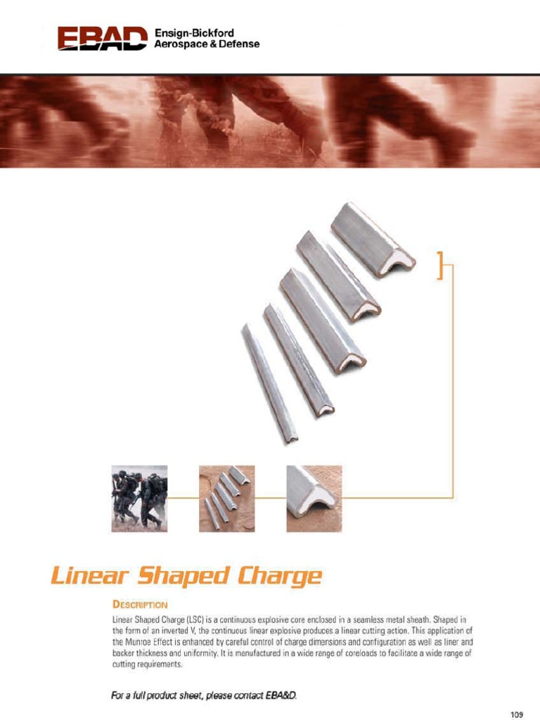Linear Shaped Charge For Defense | PDF