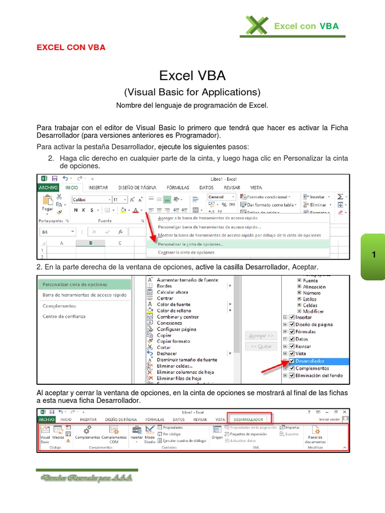 Excel VBA | PDF | Macro (informática) | Microsoft Excel