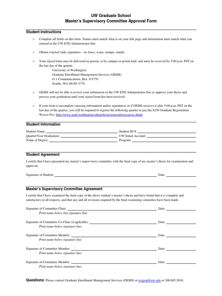Master's Committee Approval Form | PDF | Career & Growth | Politics