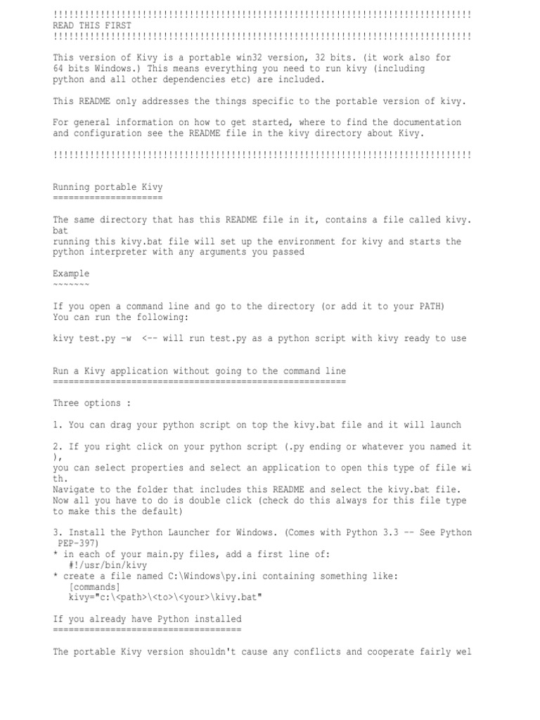 Manual To Kivy | PDF | Command Line Interface | Computer File