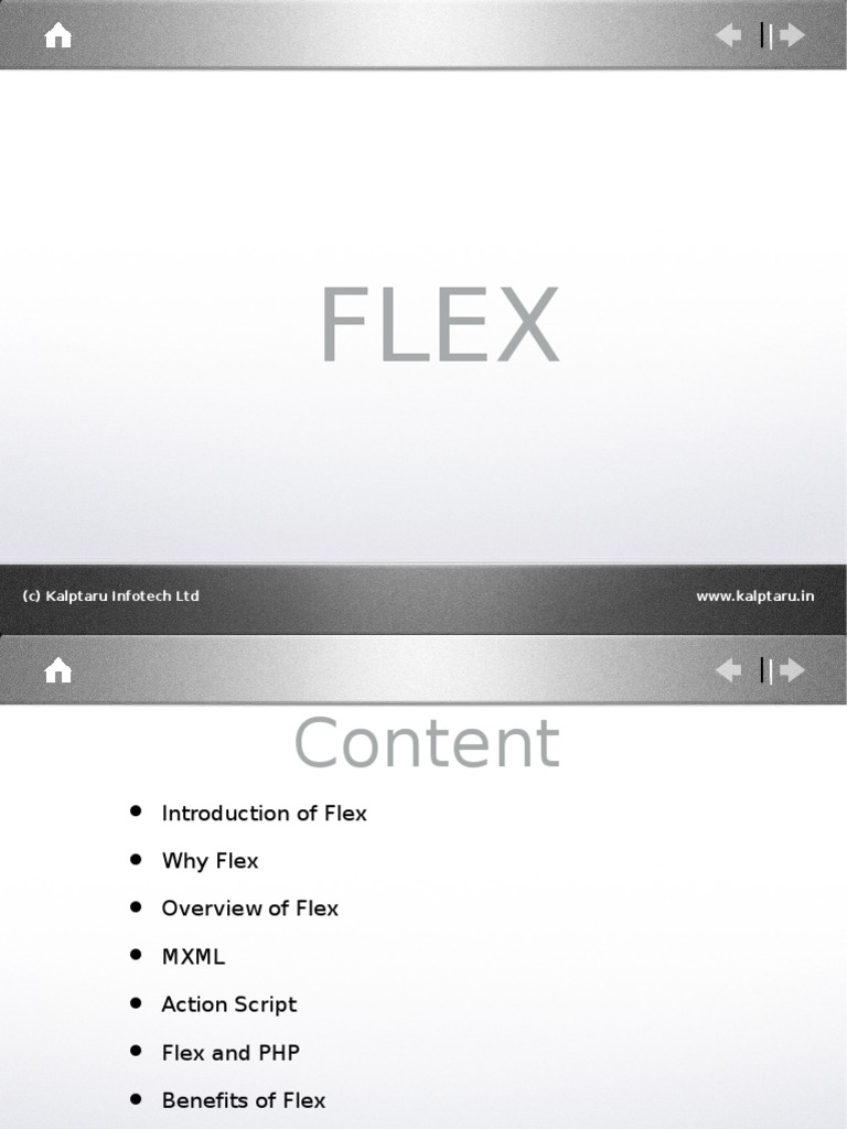 Presentation On FLEX - by Mohd. Khalid | PDF | Apache Flex | Action Script