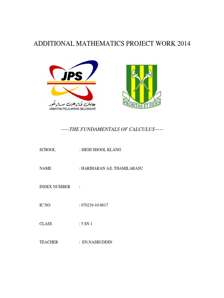 Additional Mathematics Project Work 2014 | PDF | Gottfried Wilhelm ...