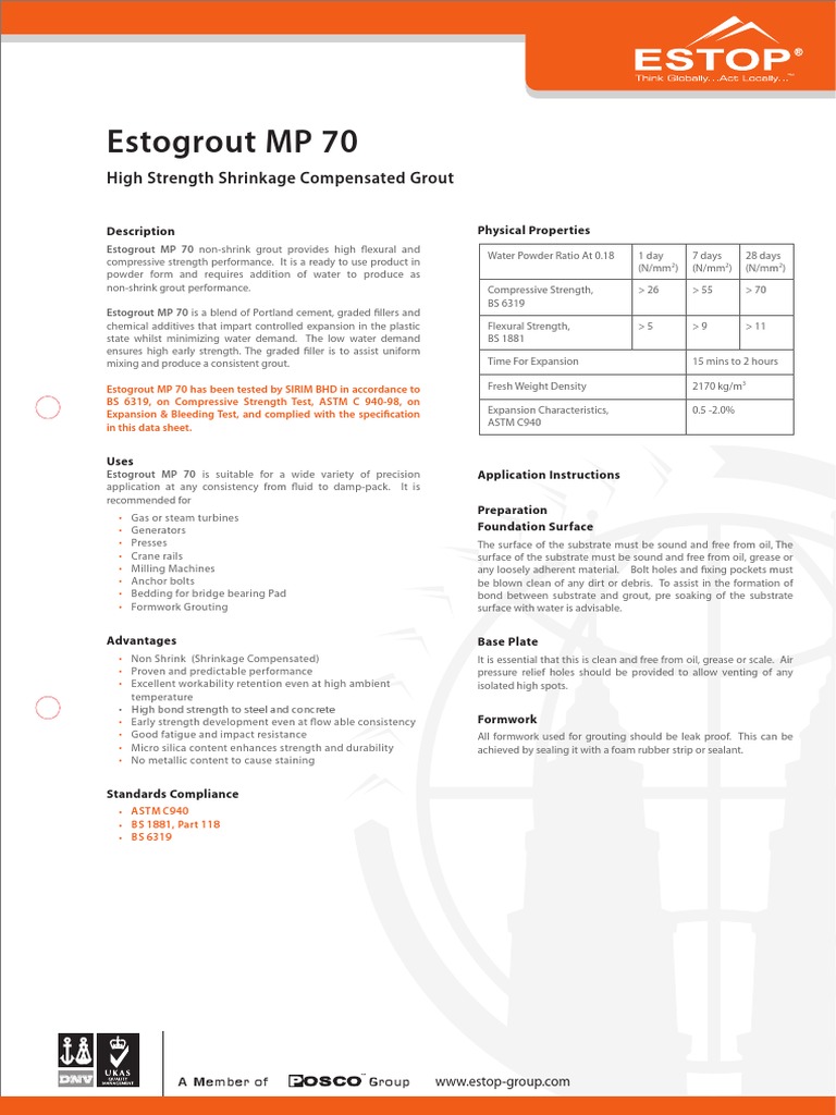 High-Strength Grout for Construction | PDF | Concrete | Building ...
