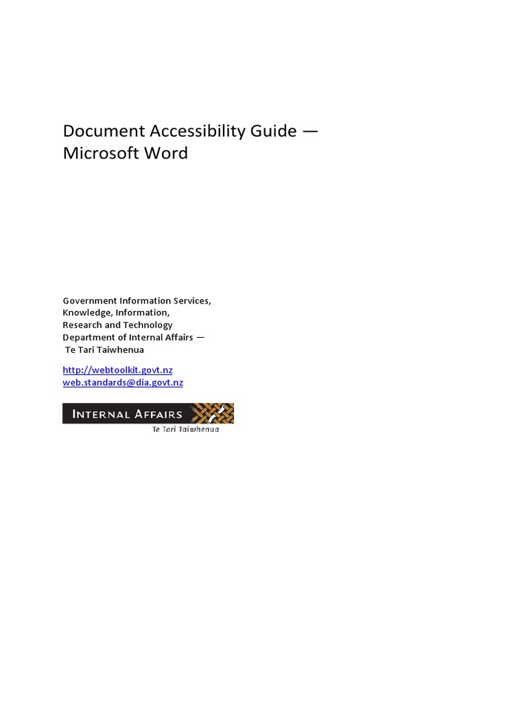 Document Accessibility Guide Microsoft Word | PDF | Portable Document Format | Microsoft Word