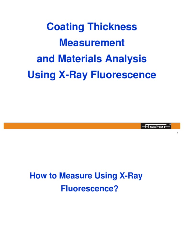 X-Ray Fluorescence for Coating Measurement | PDF | X Ray | Vacuum Tube
