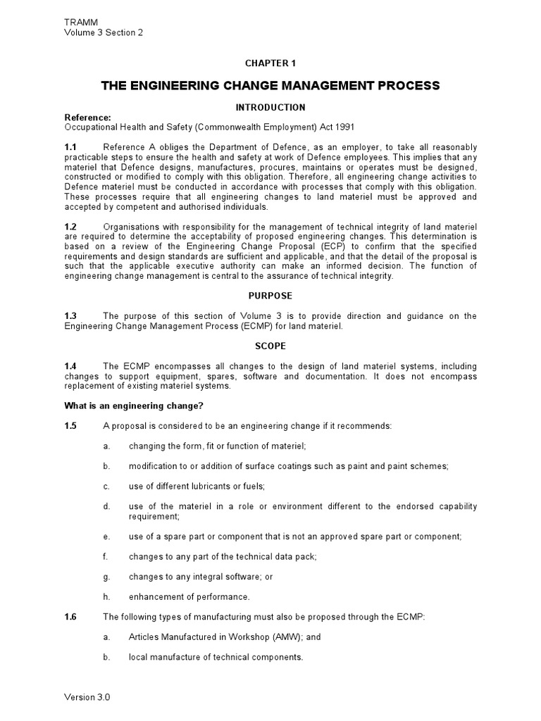The Engineering Change Management Process | PDF | Change Management ...