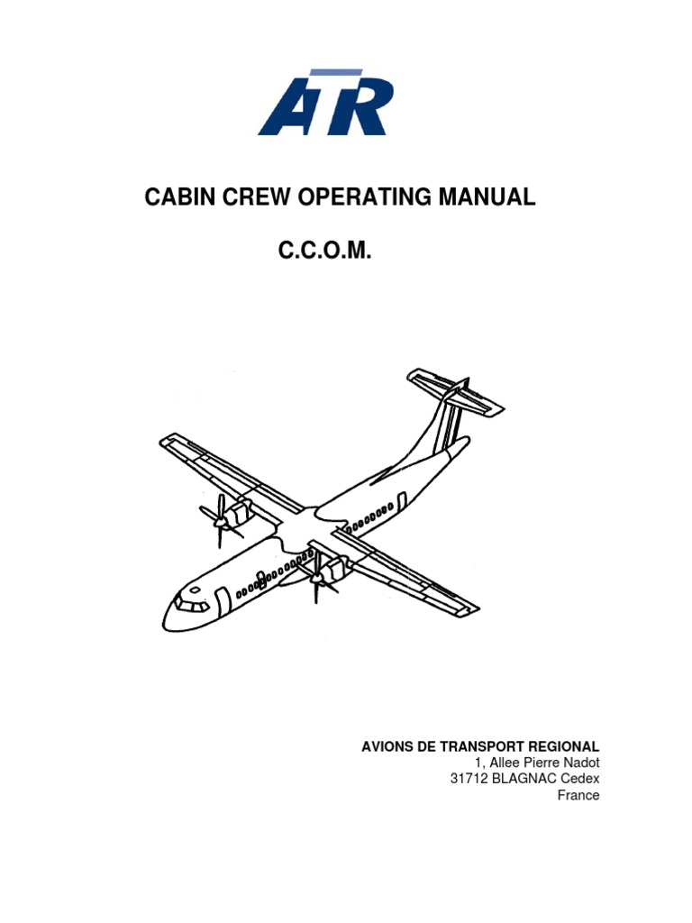 ATR 42 - Cabin Crew Operating Manual | PDF | Airplane | Aircraft
