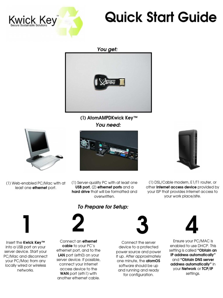Quick Start Guide: You Get | PDF | Ip Address | Computer Network