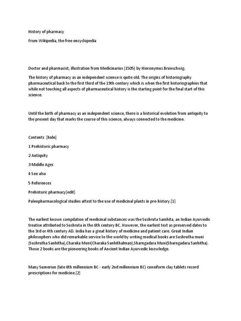 History of Pharmacy | PDF | Pharmacy | Medicine