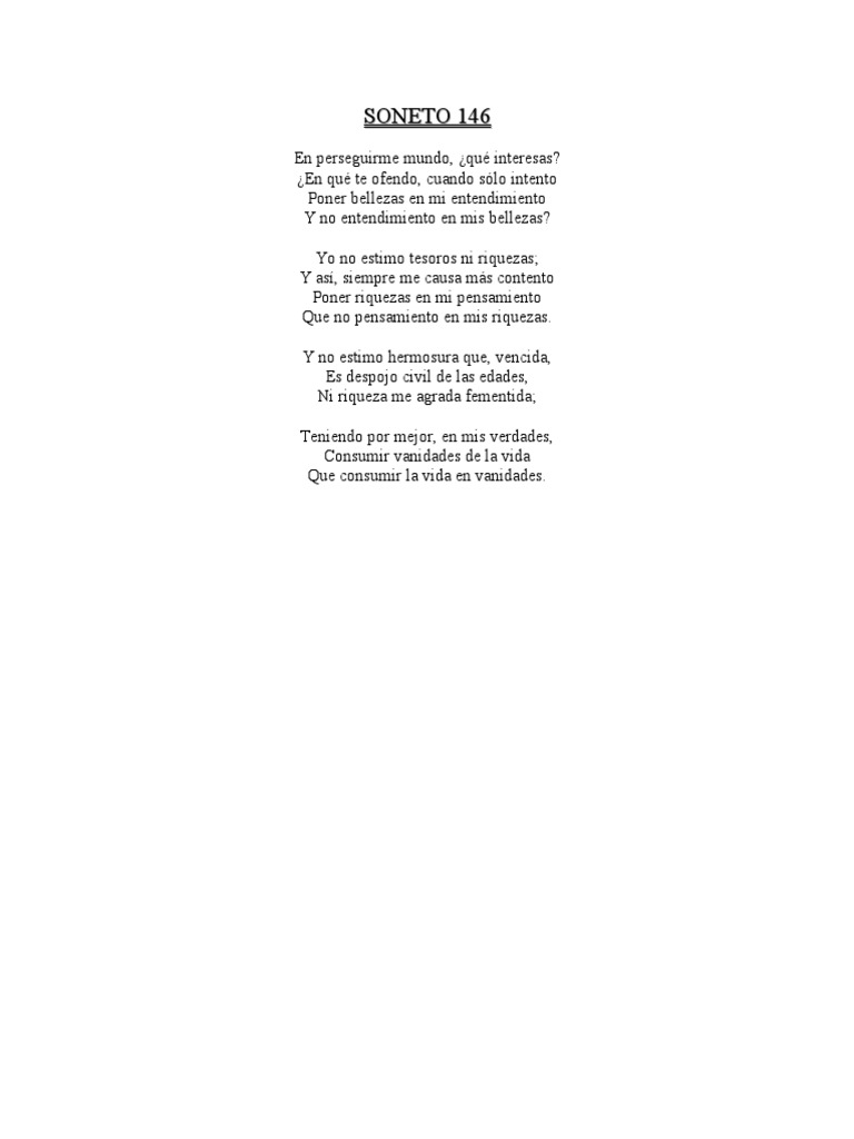Análisis del Soneto 146 de Sor Juana | PDF