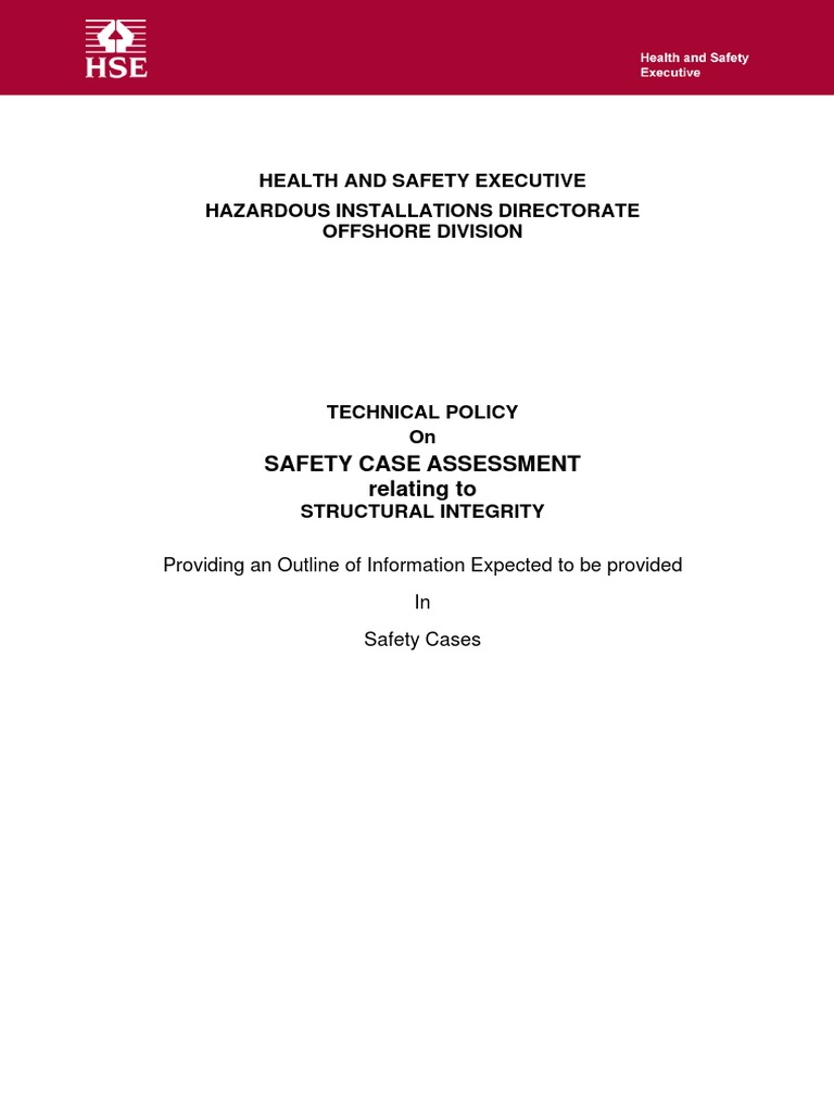 Structural Integrity Assessment Safety Case | PDF | Safety | Risk