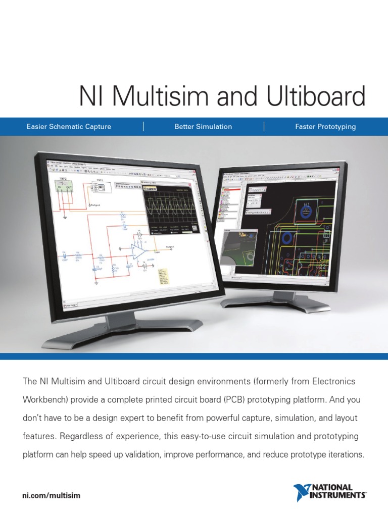 NI Multisim and Ultiboard Brochure | PDF | Spice | Prototype