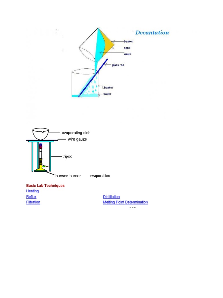 Evaporation: Basic Lab Techniques | PDF | Filtration | Titration