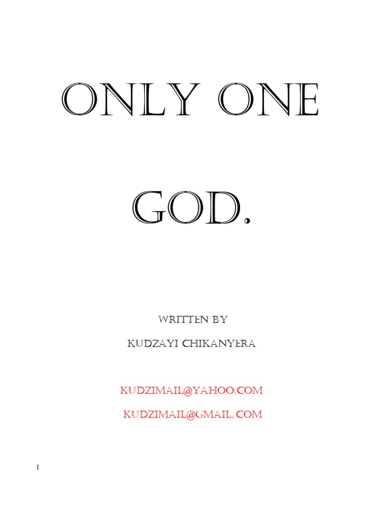 Only One God | PDF | God The Father | God In Mormonism
