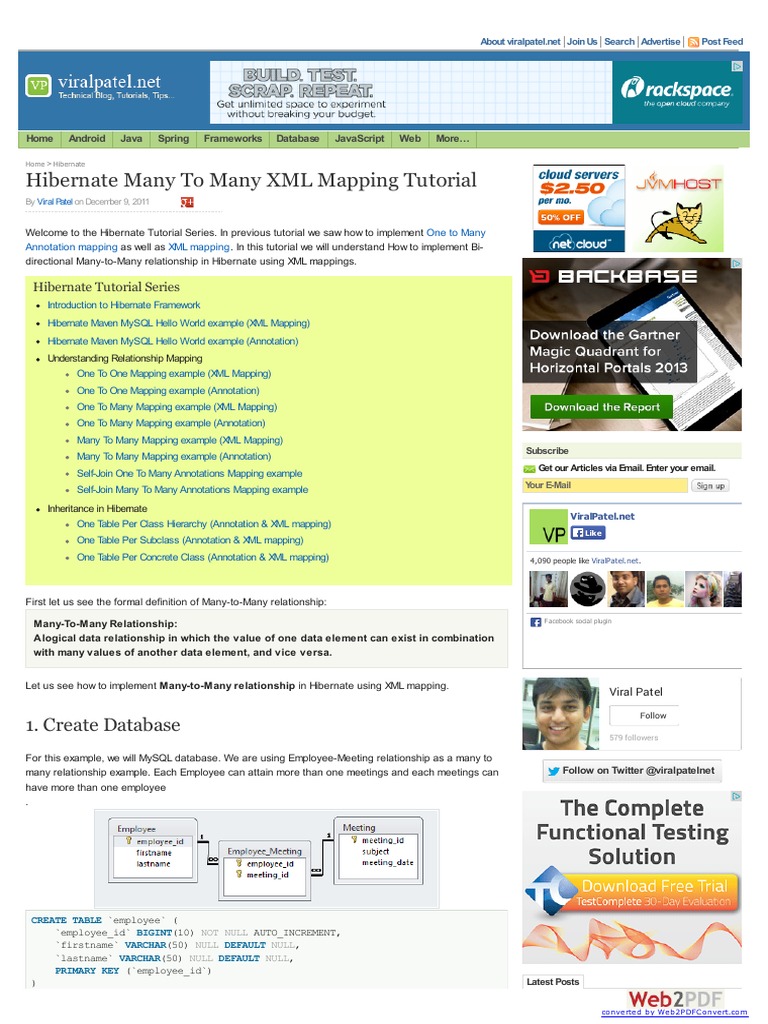 Hibernate Many To Many XML Mapping Tutorial | PDF | Information Technology Management | Software
