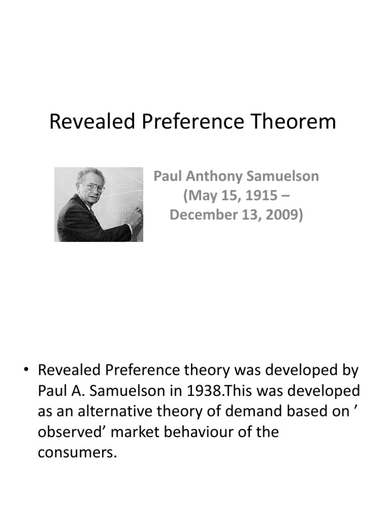 Revealed Preference Theorem | PDF | Utility | Scientific Theories