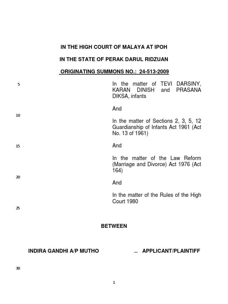 Indira Gandhi AP Mutho V Patmanathan Al Krishnan | PDF | Sharia ...