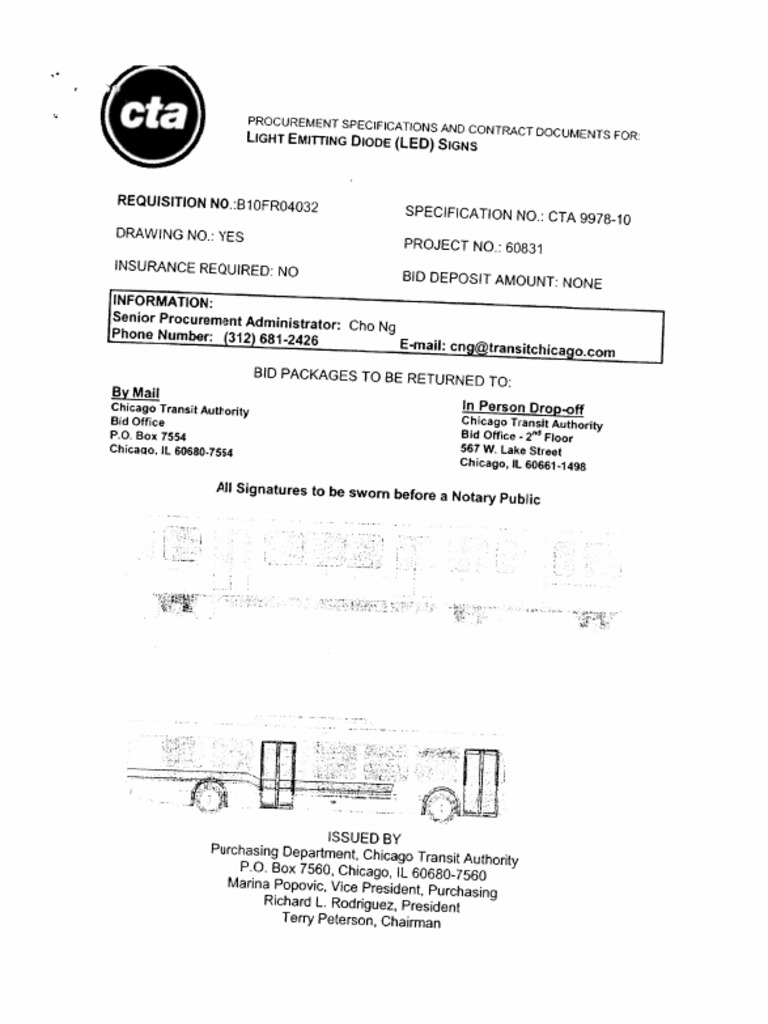 Chicago Transit Authority and Luminator Holding, LP Contract Contract ...