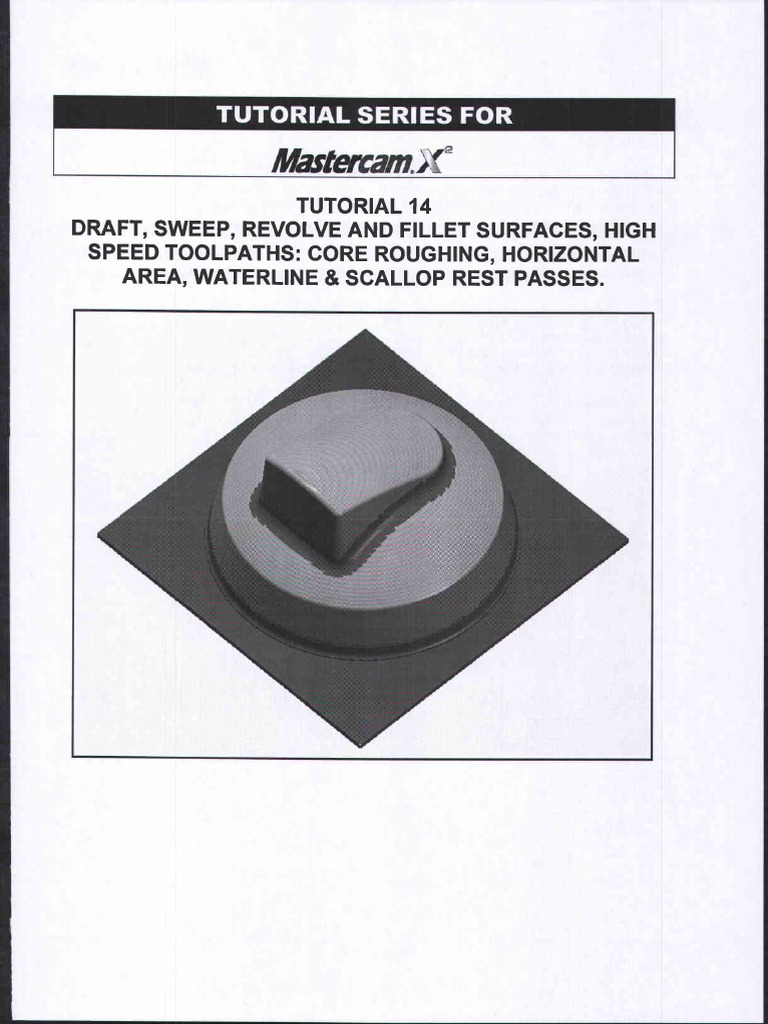 MasterCAM X Tutorial 14 Thru 15 | PDF