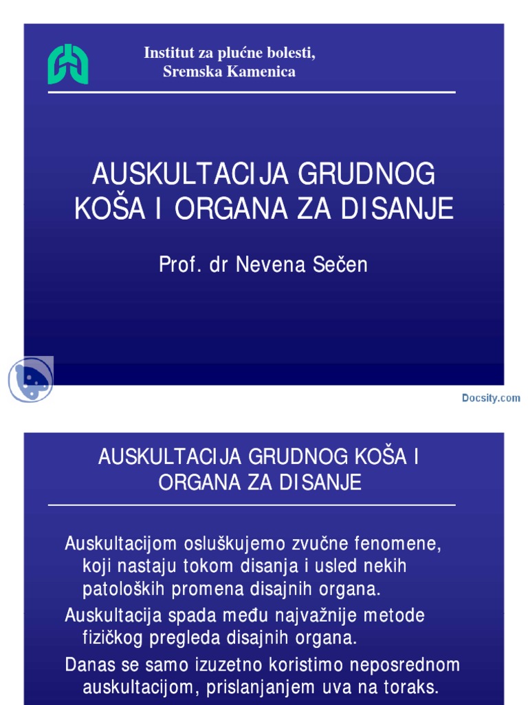 Auskultacija Grudnog Kosa I Organa Za Disanje-Slajdovi-Pulmologija ...