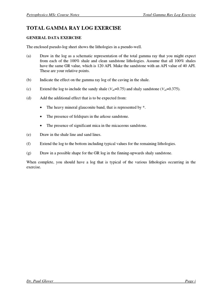 Gamma Ray | PDF | Shale | Sandstone