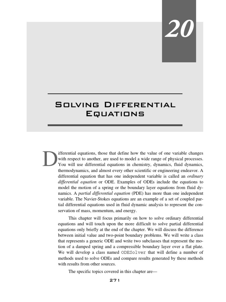 Solving Differential Equations in Java | PDF | Boundary Layer ...