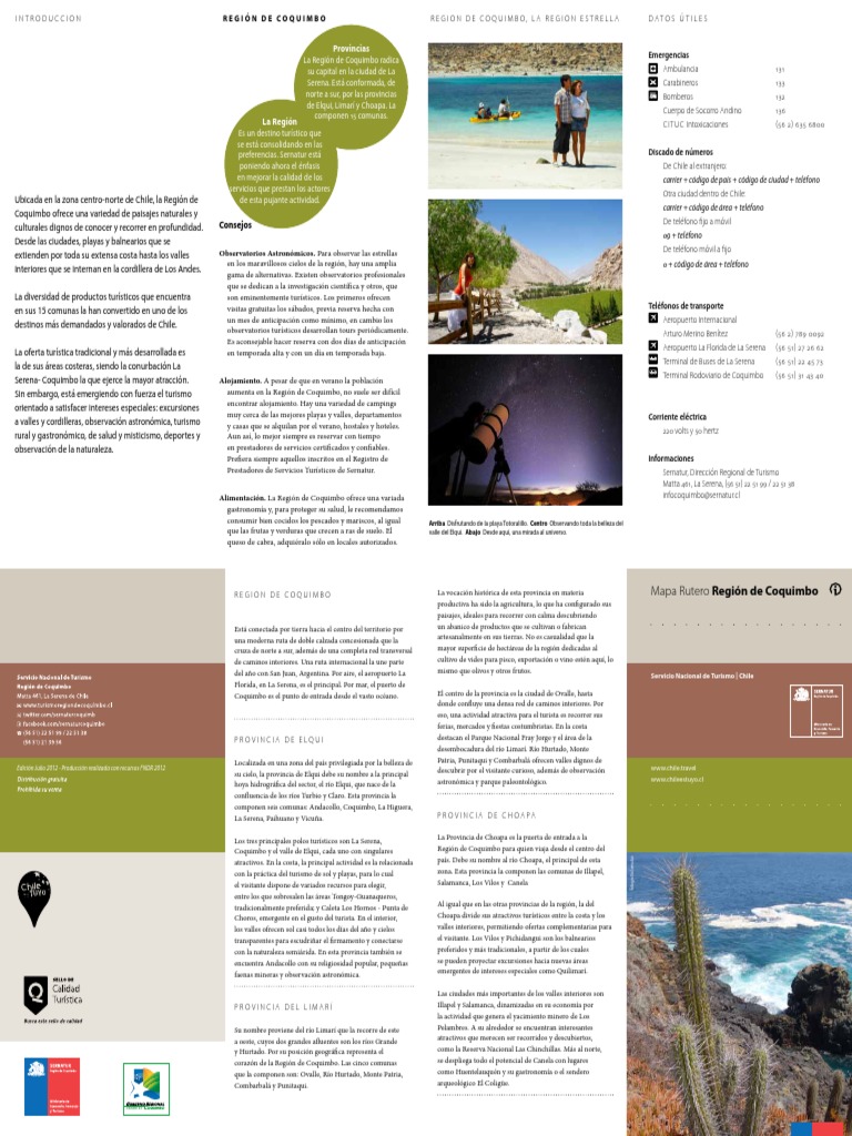 Mapa Rutero La Serena | PDF | Turismo | Ciencias de la Tierra