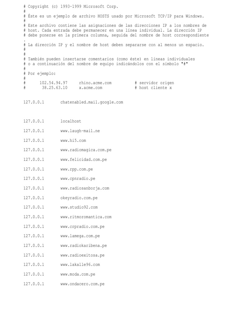 Hosts | PDF | Informática y tecnología de la información | Business