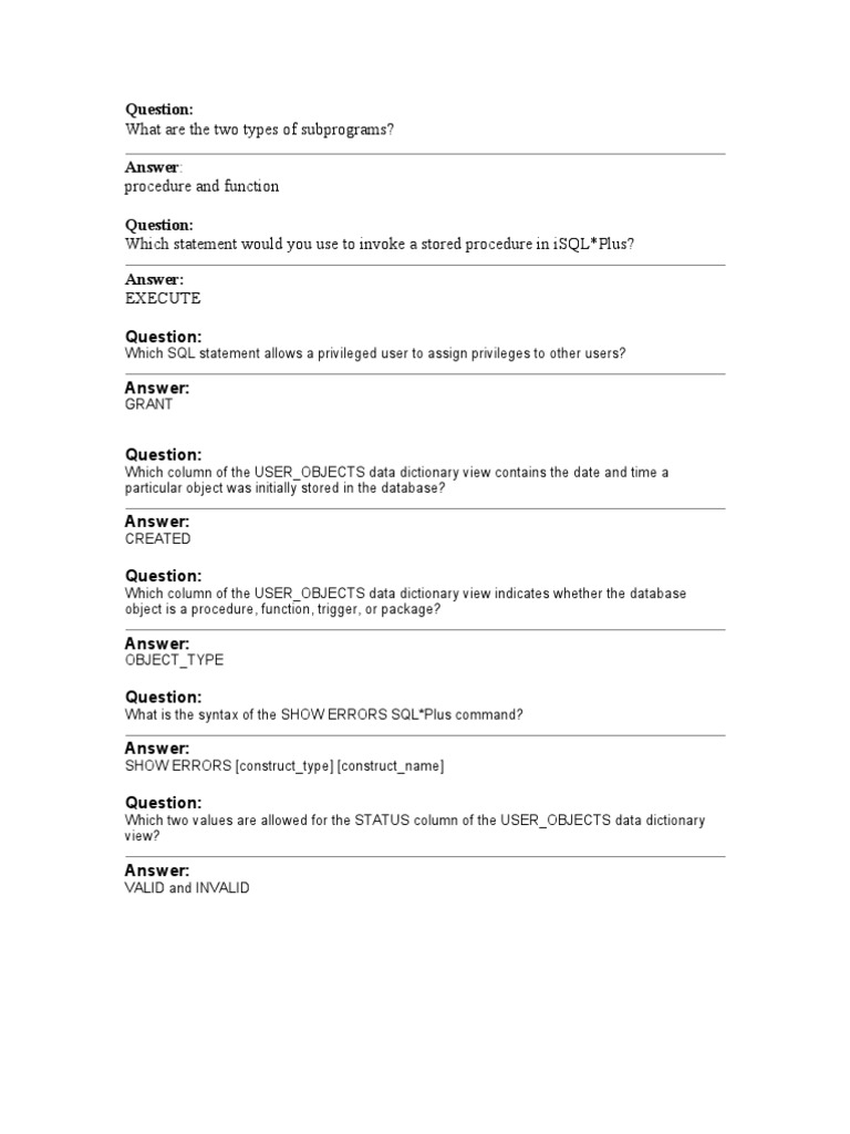 IZ0 147 PL SQL Program Units | PDF | Parameter (Computer Programming ...