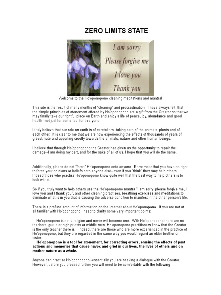 Zero Limits State | PDF | Forgiveness | Neoplatonism