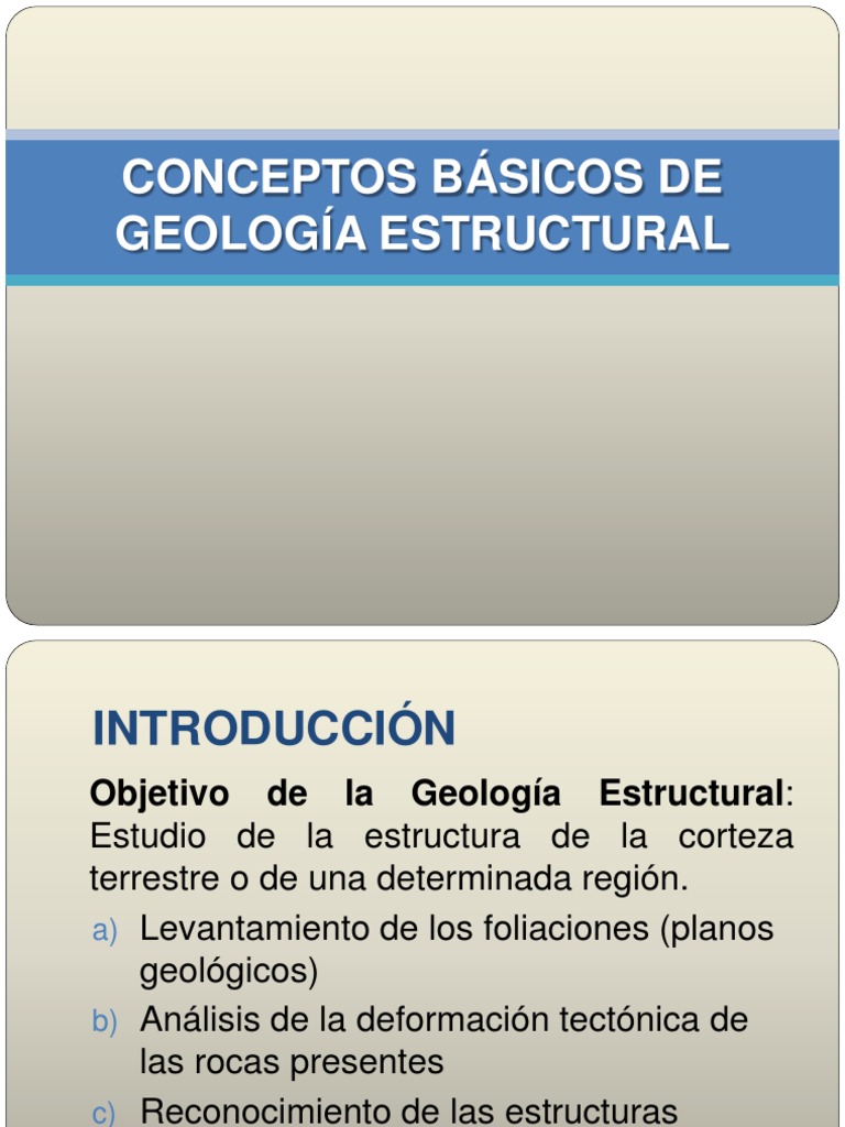 1.-Conceptos Básicos de Geología Estructural | PDF | Falla (geología) | Estrato