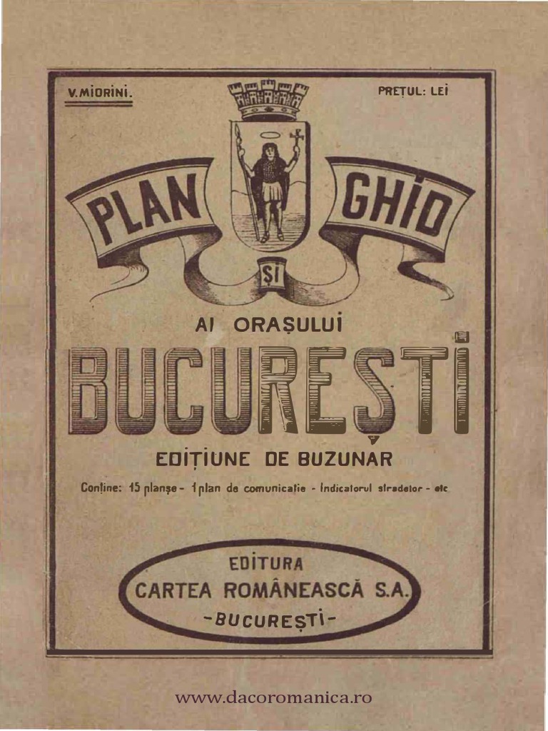 Plan Ghid Al Orasului Bucuresti, V. Miorini | PDF