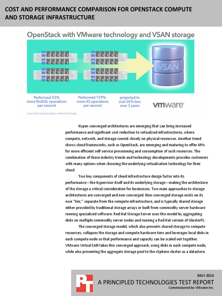 Cost and Performance Comparison For OpenStack Compute and Storage ...