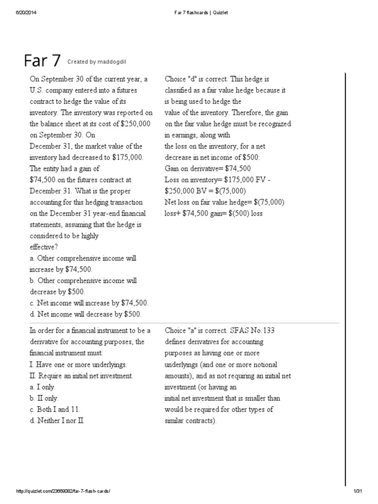 Far 7 Flashcards - Quizlet | PDF | Earnings Per Share | Treasury Stock