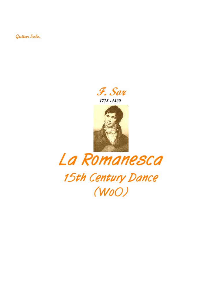 La Romanesca for Guitar Solo | PDF | History
