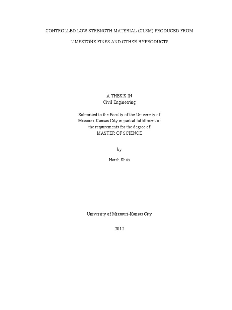 Controlled Low Strength Material (Clsm) Produced From | Fly Ash | Concrete