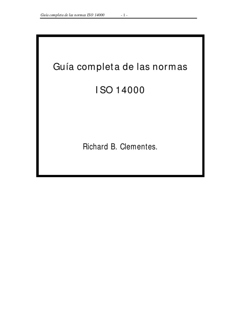 Guia Completa de Las Normas ISO 14000 | PDF