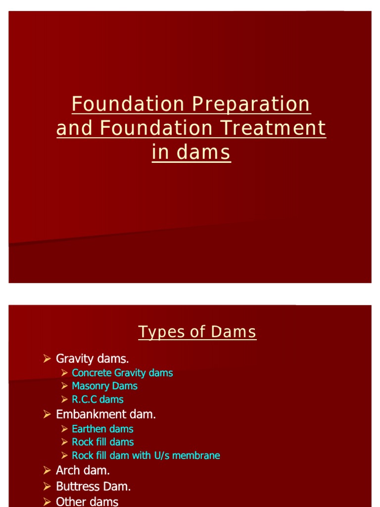 Foundation Treatment in Dams | PDF | Dam | Fault (Geology)