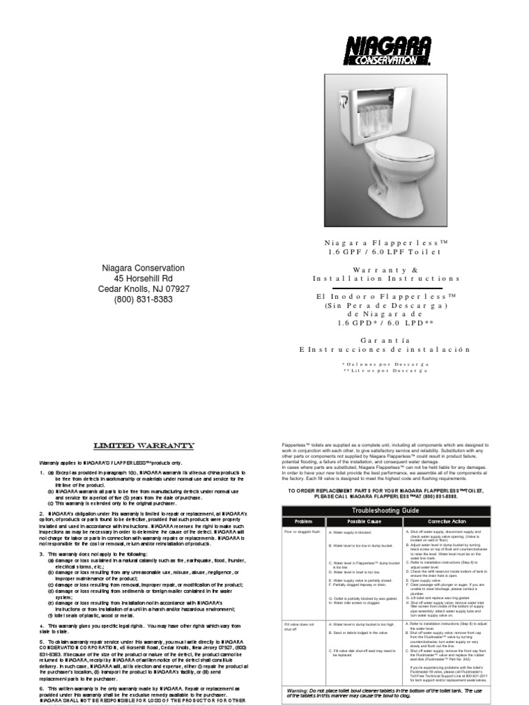 N2216 - N2226 Flapper Less Instructions | PDF | Storm Drain | Screw