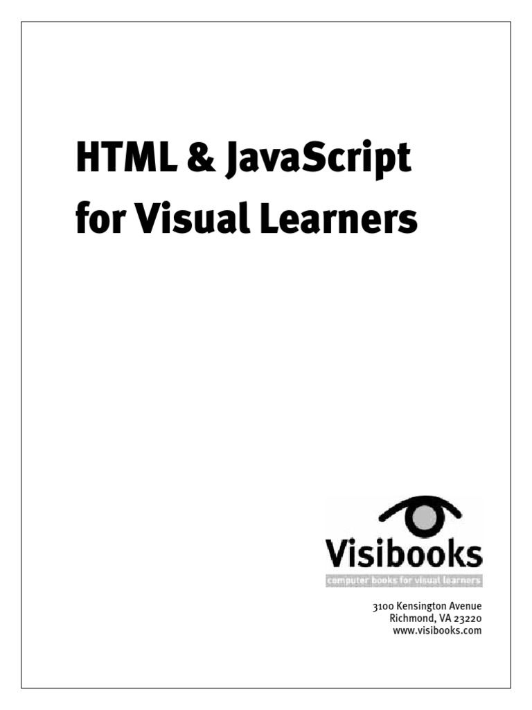 HTML & JavaScript For Visual Learners | PDF