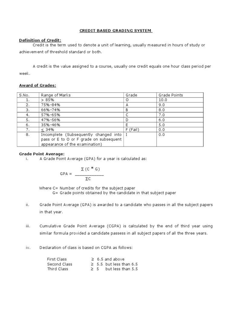 UG Grading System Overview 2025 | PDF | Computers